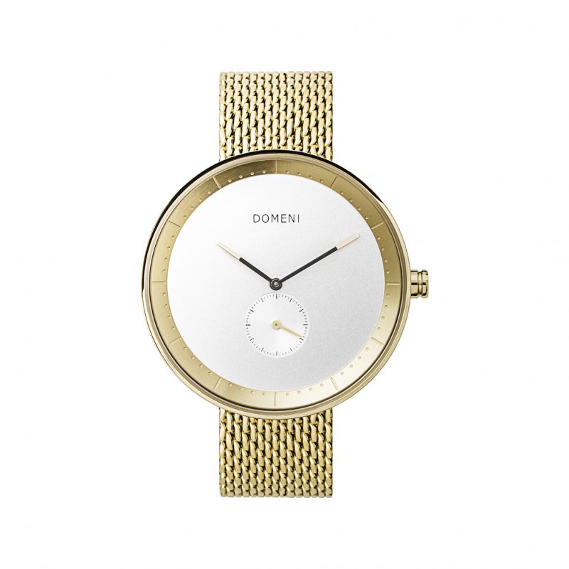 Domeni Co Signature Series Champagne Mesh Watch - Watchviva 網上手錶專門店